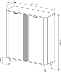 VERIS d | komoda 2D | 113,2 cm | dub dunin