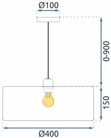 Závěsná lampa LA BELLE III stříbrná