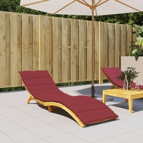 Poduška na lehátko vínová 200 x 60 x 3 cm oxfordská látka 314212