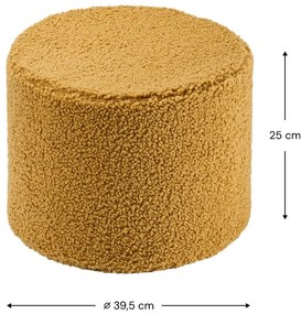 Hnědý dětský puf z textilie bouclé – Wigiwama
