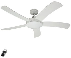 Falcetto – stropní ventilátor, dřevo, bílá