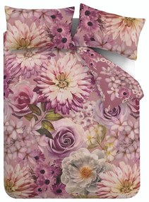 Růžové povlečení na dvoulůžko/prodloužené 230x220 cm Rosemoor Floral – RHS