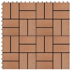 Terasové dlaždice 11 ks 30 x 30 cm WPC 1 m² hnědé,  45029