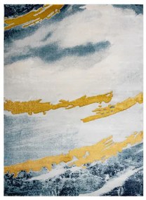 koberec EMERALD výhradní 1023 glamour, stylový abstrakce modrý / zlato velikost 140x190 cm | krásné koberce cz