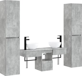 Sada koupelnového nábytku 5 ks Betonově šedá 33 x 34,5 x 160 cm 3406006