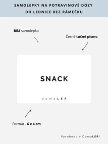 SNACK - Samolepka na dózy do lednice, 6 x 4 cm
