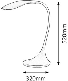 Rabalux 4167 - LED Stmívatelná lampa DOMINIC 1xLED/4,5W/230V
