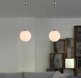 Kovový lustr bílé Ball 20