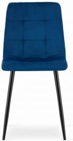 Sametová židle BEOGRAD modrá