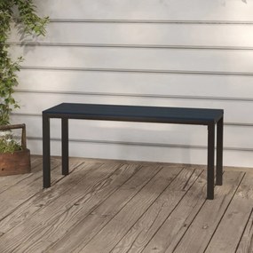 Zahradní lavice 110 cm ocel a WPC černá 317141