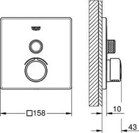 Grohe SmartControl - Baterie pod omítku s 1 výstupem chrom