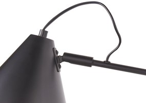 Kovová nástěnná lampa se 2 stínidly černá MANDIRI Beliani