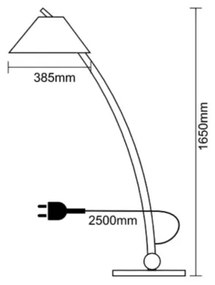 Dřevěná stojací lampa 1xE27/60W/230V masiv/jasan