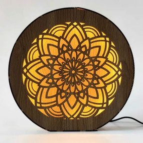 Dřevěná LED lampa Mandala se stmíváním | Stolní svítidlo| SENTOP LED0608