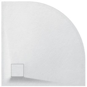 BPS-koupelny Čtvrtkruhová akrylátová sprchová vanička HYD-RSV-ALBA 80x80 bílá