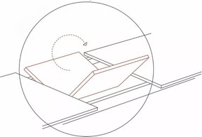 Jídelní rozkládací stůl Porto 120/160 cm keramika šedý/černý