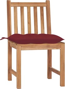 Zahradní židle s poduškami 4 ks masivní teak 3073112