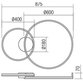 Světla a lustry REDO GROUP Redo ORBIT černé stropní svítidlo 01-3306/LED 63W/CCT 3000K/4000K