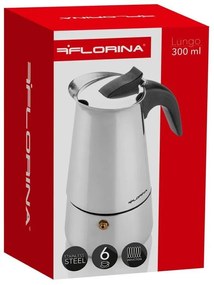 Florina  Kafetier Lungo nerezový espresso maker Kávovar 6 šálků