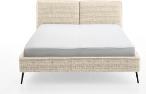 Béžová čalouněná dvoulůžková postel bez roštu 180x200 cm Infinity – Meise Möbel