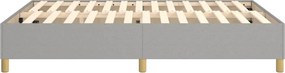 Rám postele s boxspringem světle šedý 140 x 190 cm textil 3120953