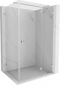 Mexen Lunar T, výklopný sprchový kout pravý 70 x 110 cm, čiré sklo, chromový profil, 834T-070-110-01-00-P