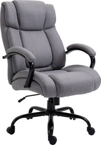 Kancelářská židle Vinsetto, ergonomická exekutivní židle, polstrovaná stolu s opěrkami, výškově nastavitelná otočná židle s funkcí náklonu, vzhled lnu