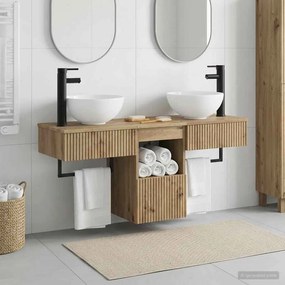 Sada koupelnového nábytku 3 ks Dub artisan Kompozitní dřevo 3405586