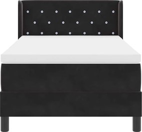 Postel s boxspringem s čelo Černý 190 x 90 cm samet 3341392