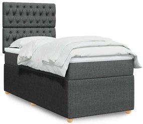 Box spring postel s matrací tmavě šedá 80 x 200 cm textil 3291891