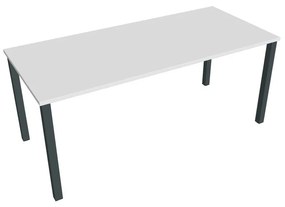 Stůl jednací rovný 180 cm - Hobis Uni UJ 1800 Dekor stolové desky: bílá, Barva nohou: černá