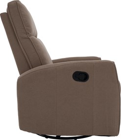 Relaxační otočné křeslo, šedohnědá Taupe, MEKENZI