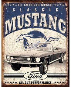 Plechová cedule Classic Ford Mustang 40 cm x 32 cm