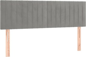 Box spring postel s matrací světle šedá 140x190 cm samet 3141419