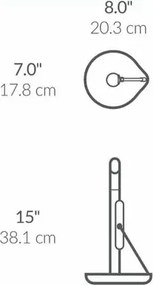 Simplehuman Držák na papírové utěrky bílá / pro role do 17 cm / ocel