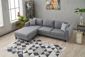 Hanah Home Pohovka KALE šedá levý roh 825BLC2715