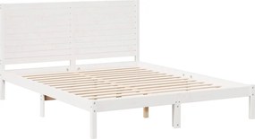 Prodloužený rám postele bez matrace bílý 140 x 220 cm masiv 3309314