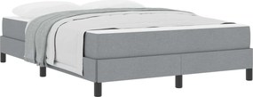 Postel s boxspringem Světle šedá 140 x 190 cm textil 3398486