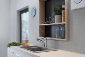 Hansgrohe Focus M42, dřezová baterie M427-H150 s výsuvnou sprškou, chromová, HAN-71814000