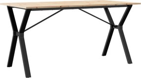 Jídelní stůl s Y rámem 160 x 80 x 75 cm borové dřevo a ocel 3282721