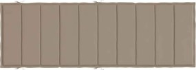 Poduška na lehátko taupe 186x58x4 cm oxfordská látka 314166