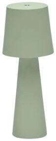 OnaDnes -20% Mátově zelená kovová zahradní stolní LED lampa Kave Home Arenys S