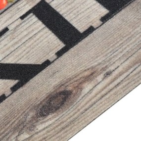 Kuchyňský koberec omyvatelný Vaření šedý 45 x 150 cm samet 136546