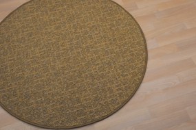 Vopi, Kusový koberec Alassio zlatohnědý kruh, 67x67 (průměr) kruh, hnědá, chodba / předsíň