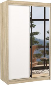 ADRK Furniture Skříň posuvná se zrcadlem REWENA 120 SW-REW- S+W-120+A055