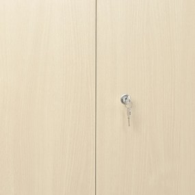 Dřevěná šatní skříň Visio, 90 x 45 x 185 cm, cylindrický zámek, javor