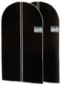 Sada 2 obalů na oblečení 60x150 cm černý