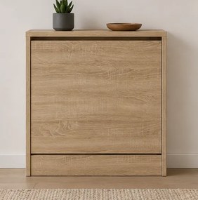 skříňka na boty, botník, výklopná dvířka, dřevo, 54x61x23 cm, dub sonoma, Dekorino BS20260001