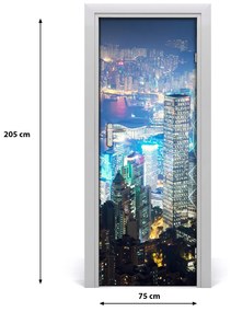 Fototapeta samolepící na dveře Hong kong noc 75x205 cm