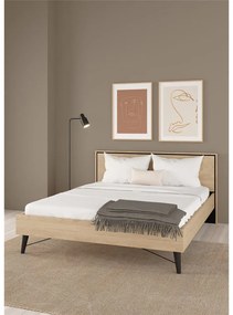Dvoulůžková postel bez roštu v přírodní barvě 160x200 cm Ry – Tvilum